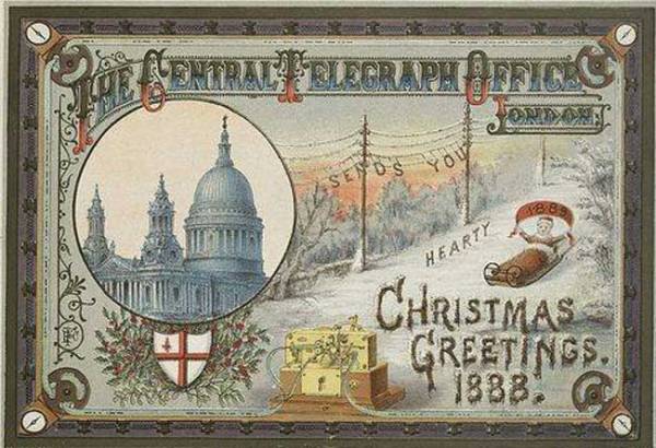 Christmas Day 1888 - Christmas Card And Newspaper Stories